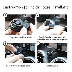 LUNQIN Car Phone Holder for Mercedes Benz C-Class C250 C300 C350 C450 2015-2018 & GLC-Class GLC300 2015-2019 AMG 43 63 Auto Interior Accessories Cellphone Mount Cell Mobile Cradle Navigation Bracket