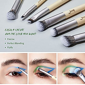 Jessup Vegan Makeup Brushes Set Premium Synthetic Powder Foundation Highlight Concealer Eyeshadow Blending Eyebrow Liner Spoolie Brush Set Burlywood 12pcs T327