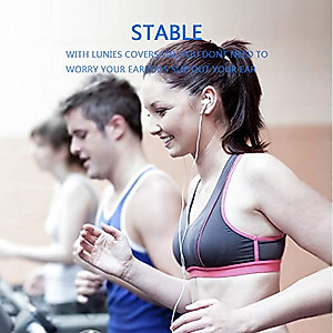 Lunies Earpods Covers Anti-Slip Silicone Soft Sport Earbud Tips for iPhone 6S/6 Plus/5S/5C/5 Earbuds Comfortable 4 Pairs Clear