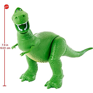 Toy Story 4 4 True Talkers Rex Figure, 7.8 in / 19.81 cm-Tall Posable, Talking Character Figure with Authentic Movie-Inspired Look and 15+ Phrases, Gift for Kids 3 Years and Older​