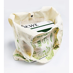 GRHOSE Minimalist Bouquet Cute Tote Bags Aesthetic Flower Canvas Reusable Grocery Bag Floral Canvas Tote Bag for Women