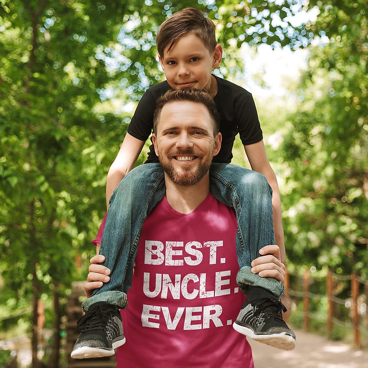 Best Uncle Ever, Funny T Shirt for Men, Humor Joke T-Shirt Tee Gifts Black Medium