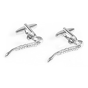 MRCUFF Saxophone Sax Music Pair of Cufflinks in Presentation Gift Box & Polishing Cloth
