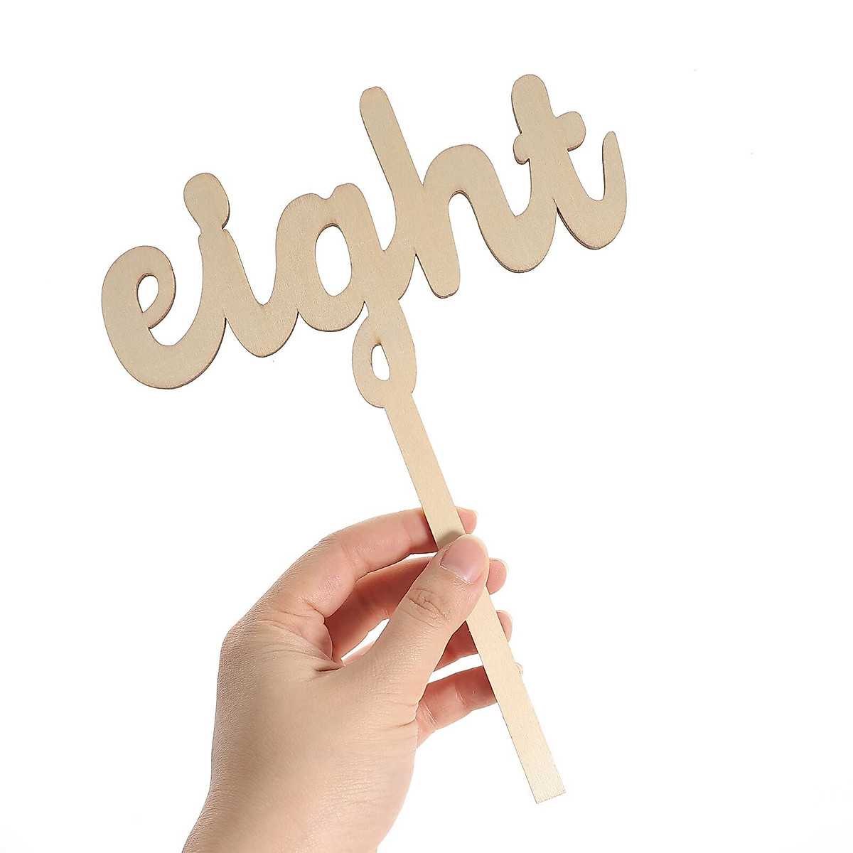 Tinksky 12pcs One-Twelve Wooden Table Numbers on Sticks for Wedding Party Decoration