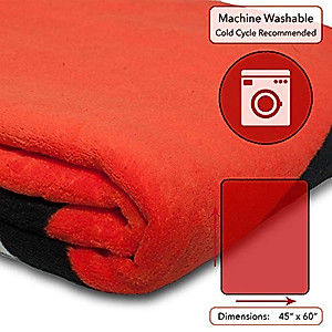 Dragon Ball Z Custom Goku Symbol Fleece Warm Blanket | 45 x 60 Inches