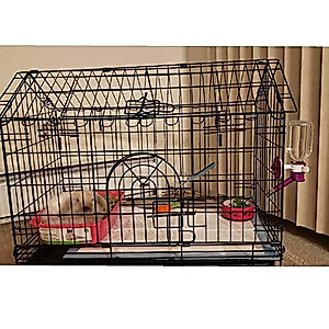 10 Pack Rabbit Cages Door Metal Finger Spring Latch Hook Multi-Functional Pet Cages Door Spring Latch for Fixing Small Animal, Rabbit, Dog, Cat, Parrot, Guinea Pig,Squirrel, Pet Cage Door