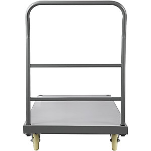 VEVOR Heavy-Duty Platform Truck, 2000 LBS Steel Flatbed Cart, 47" L x 24" W x 32" H Flat Dolly, Hand Trucks with 5" Nylon Casters, Movable Utility Push Carts for Luggage Moving, Shopping