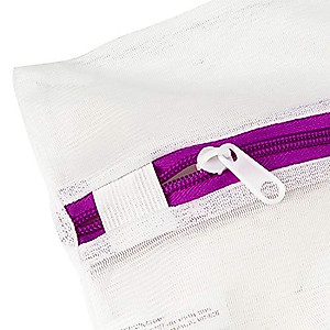 Woolite Sanitized Treated 3 Piece Mesh Wash Bag, Large, White