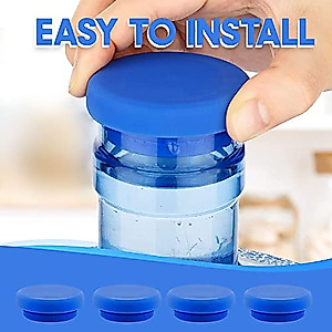 5 Gallon Water Jug Cap - 4PCS Silicone Leak and Spill Resistant Replacement Caps Plug - Reusable Silicone Replacement Bottle Caps - No Spill 5 Gallon Water Jug Cap - Anti Splash Caps for Water Bottle