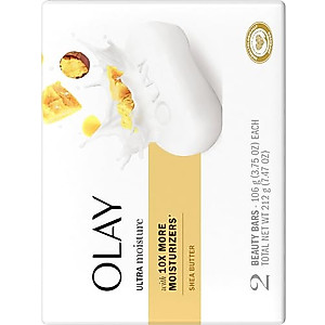 Olay Outlast Ultra Moisture Shea Butter Beauty Bar, 7.52 Ounce, Pack of 2