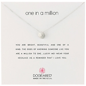 Dogeared Reminders-"One in a Million" Sterling Silver Sand Dollar Charm Necklace, 16" +2" Extender