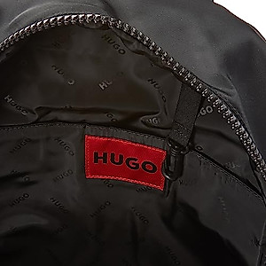 HUGO Men's Square Logo Nylon Backpack
