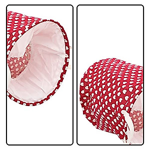 Zerodeko Drawstring Laundry Hamper Dirty Clothes Basket Collapsible Clothes Hamper Folding Clothes Container Storage Bin with Handle for Home Bedroom Organization Red