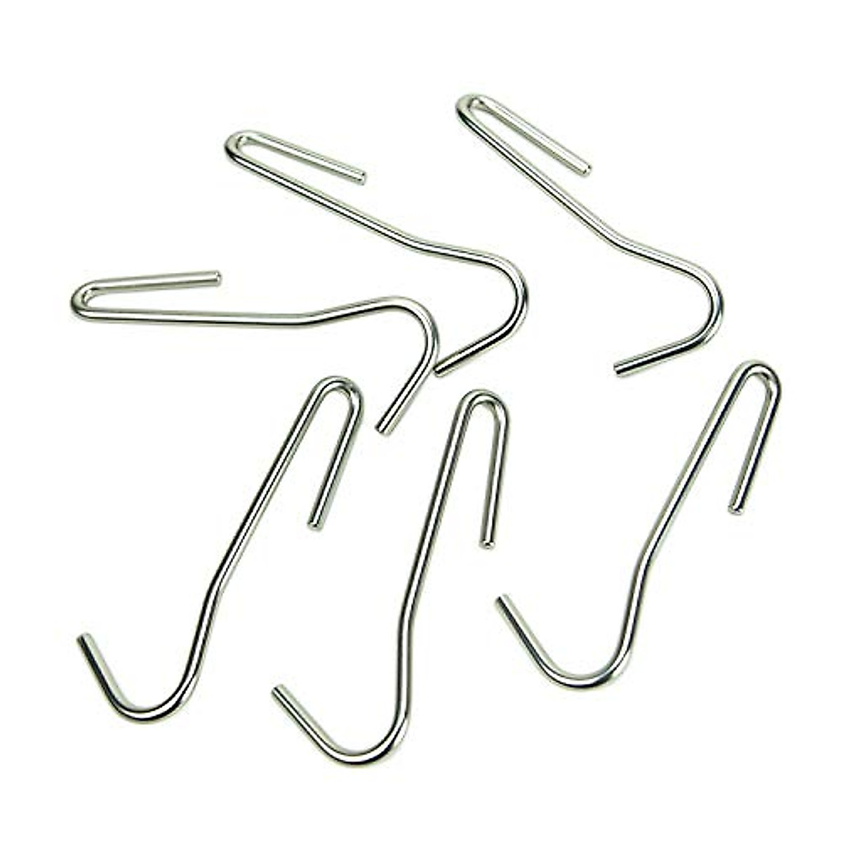 HUJI S Shaped Stainless Steel Heavy Duty Hanging Hooks for Kitchenware Pots Pans Utensils (Set of 12 Hooks)