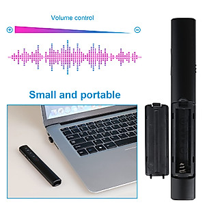 Wireless Presenter Remote, Presentation Clicker with Hyperlink & Volume Remote Control PowerPoint Office Presentation Clicker for Keynote/PPT/Mac/PC/Laptop(Battery Included)