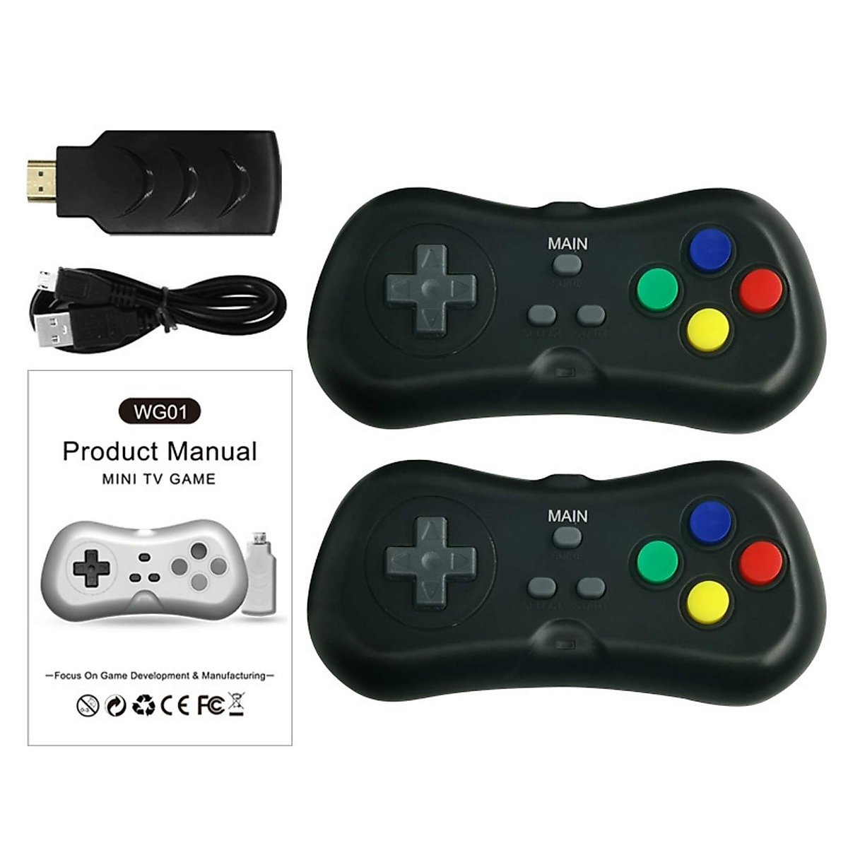 AOXIAOAI Mini TV HDMI Game Console 2.4g Wireless Handheld Video Game Build in 638 Classic 8 Bit Game Mini Console