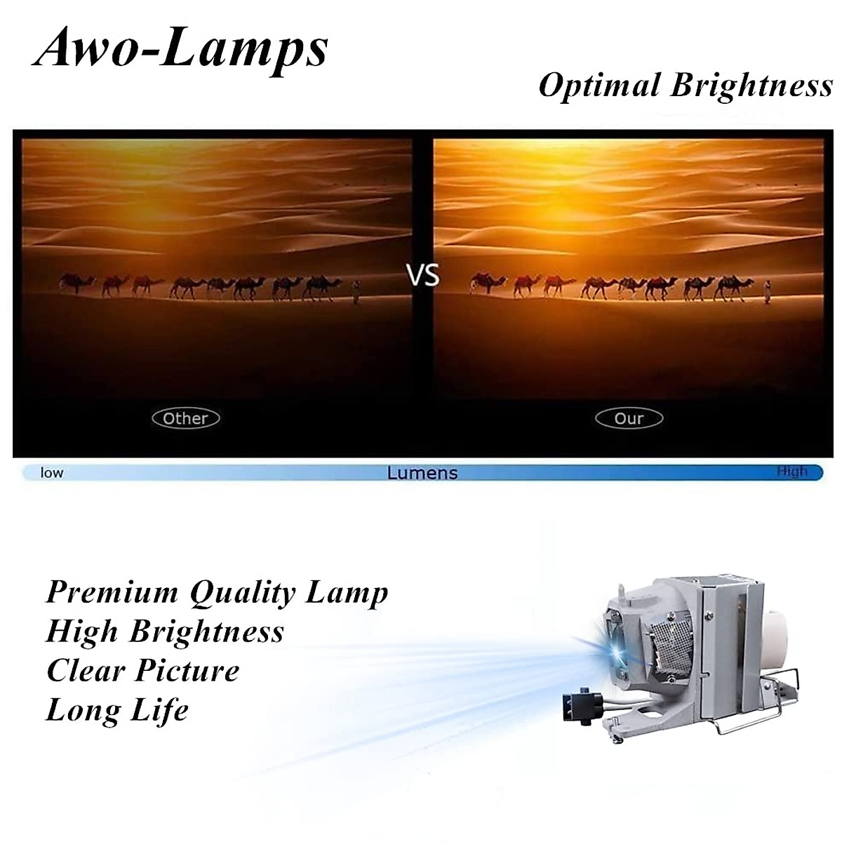 AWO Original UHP240W Lamp Bulb for BL-FP240E / SP.78V01GC01 with Housing for OPTOMA UHD300X UHD40 UHD400X UHD50 UHD51 UHD51/A UHD51A UHD550X UHD60 UHD65 Replacement Lamp