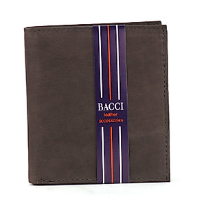 Li RFID Blocking Wallet for Men - Handmade Genuine Leather Wallet with 13 cards, 2 inner, 2 plastic inserts slots, 1 ID Window, 2 Small Coin & 2 cash Pockets - Ageless Men's Wallets (Brown)