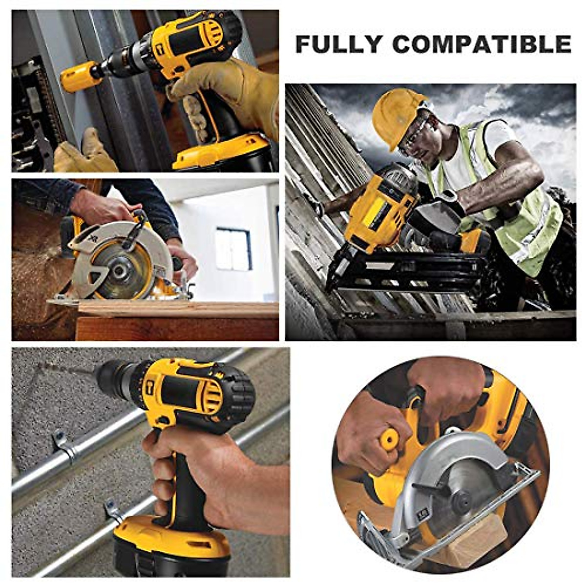 CEENR 2Pack 4.6Ah DC9096 Battery for DeWalt 18V Ni-Mh XRP Battery DC9099 DC9098 DW9096 DW9099 DE9096 DE9098 Compatible with DeWalt 18-Volt Tools Batteries