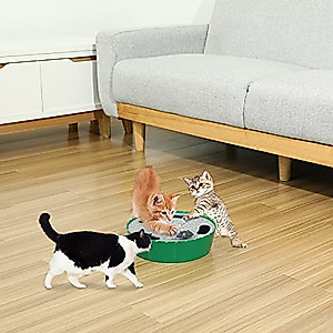Pawaboo Cat Toy with Running Mouse, Electric Interactive Motion Cat Toy Automatic Rotating Teaser Pop and Play Hide and Seek Hunt Toy for Pet Cat Kitten Play Fun Excercise