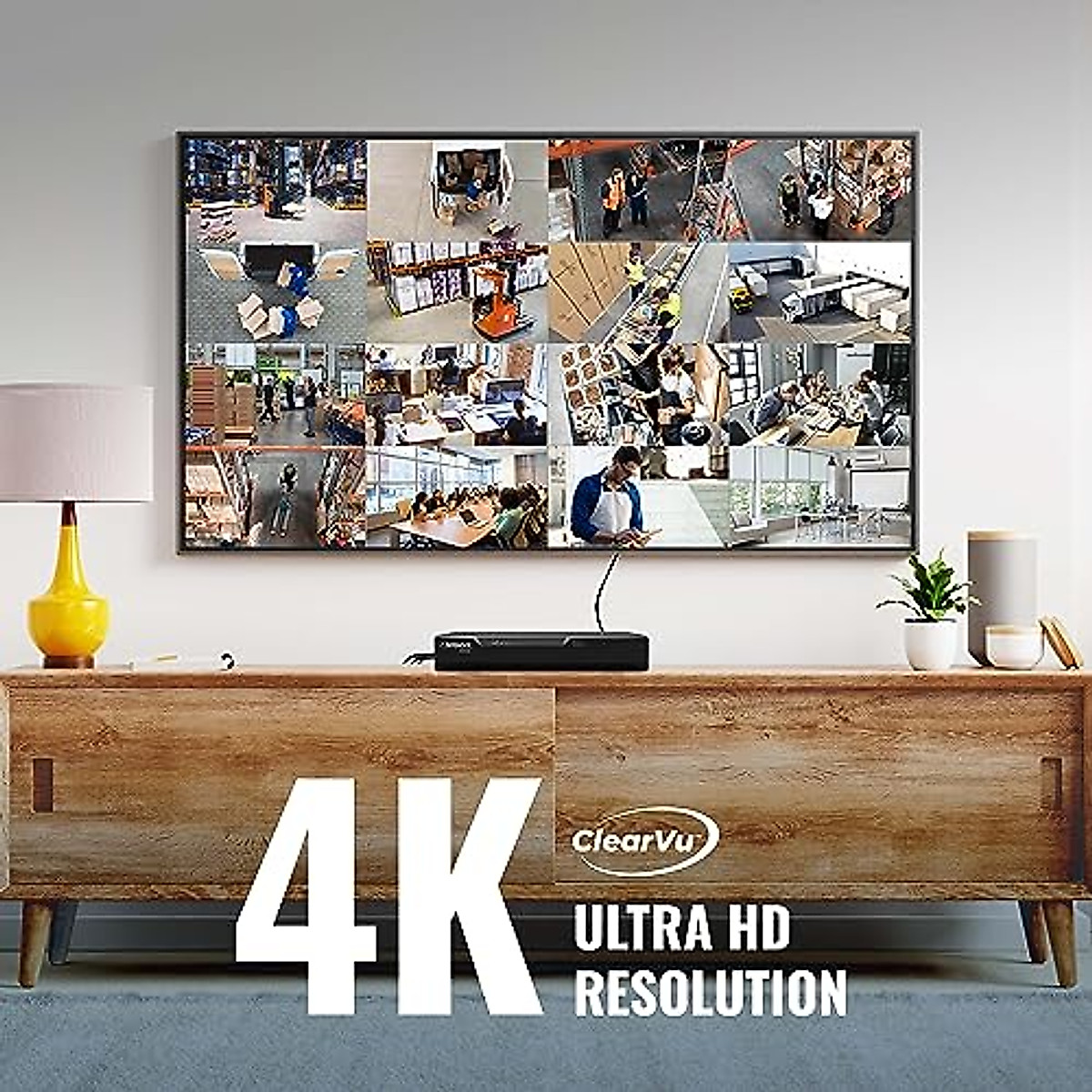 Defender Exclusive Bundle: 4K Vision AI 8MP Artificial Intelligence 16CH Wired System, 16 Cameras, 1TB DVR, 2 Year Warranty, 18 x 60ft. Cables, Human/Vehicle Detection, Color Night Vision, Mobile App