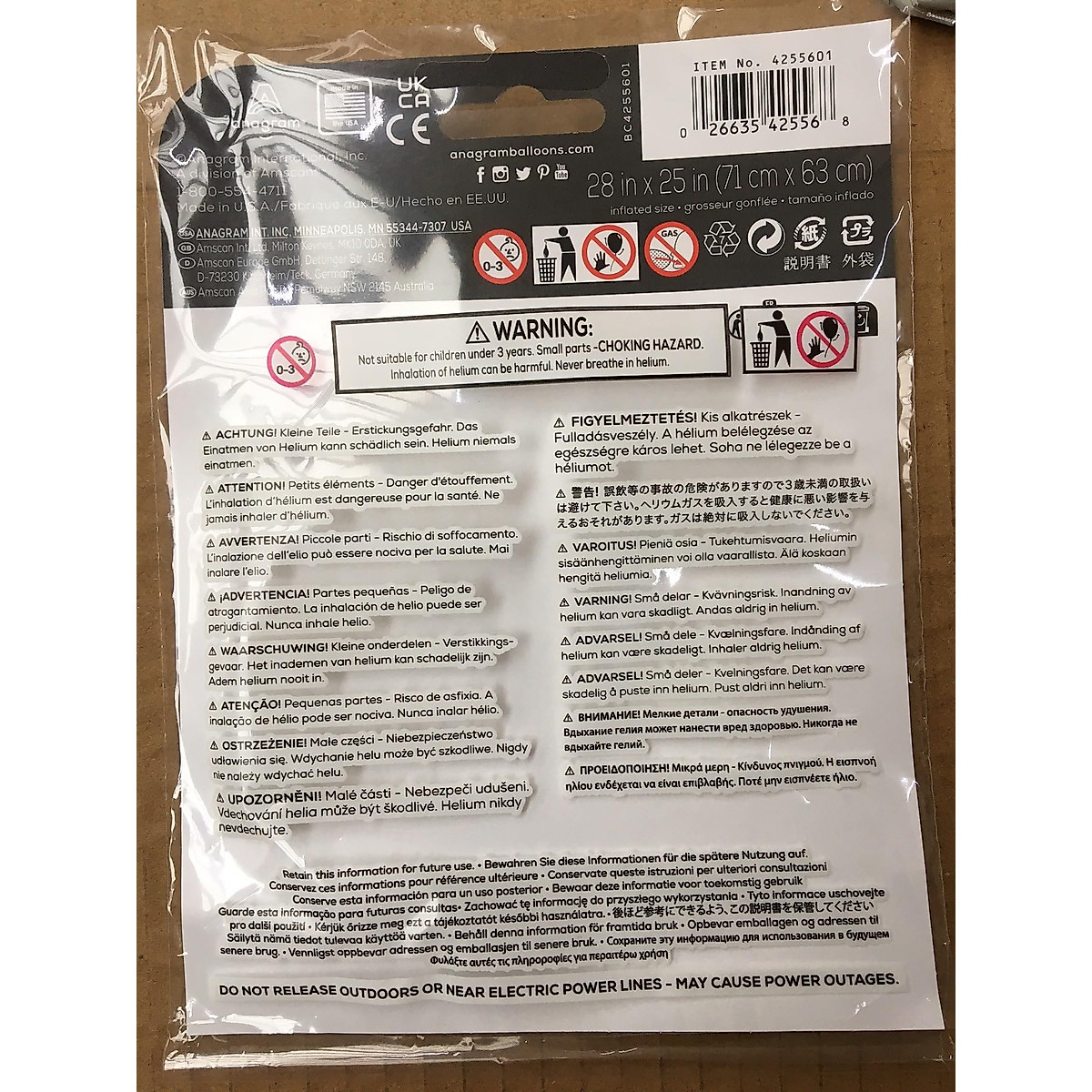 Anagram 28" Koala Bear Foil Balloon, Multicolor