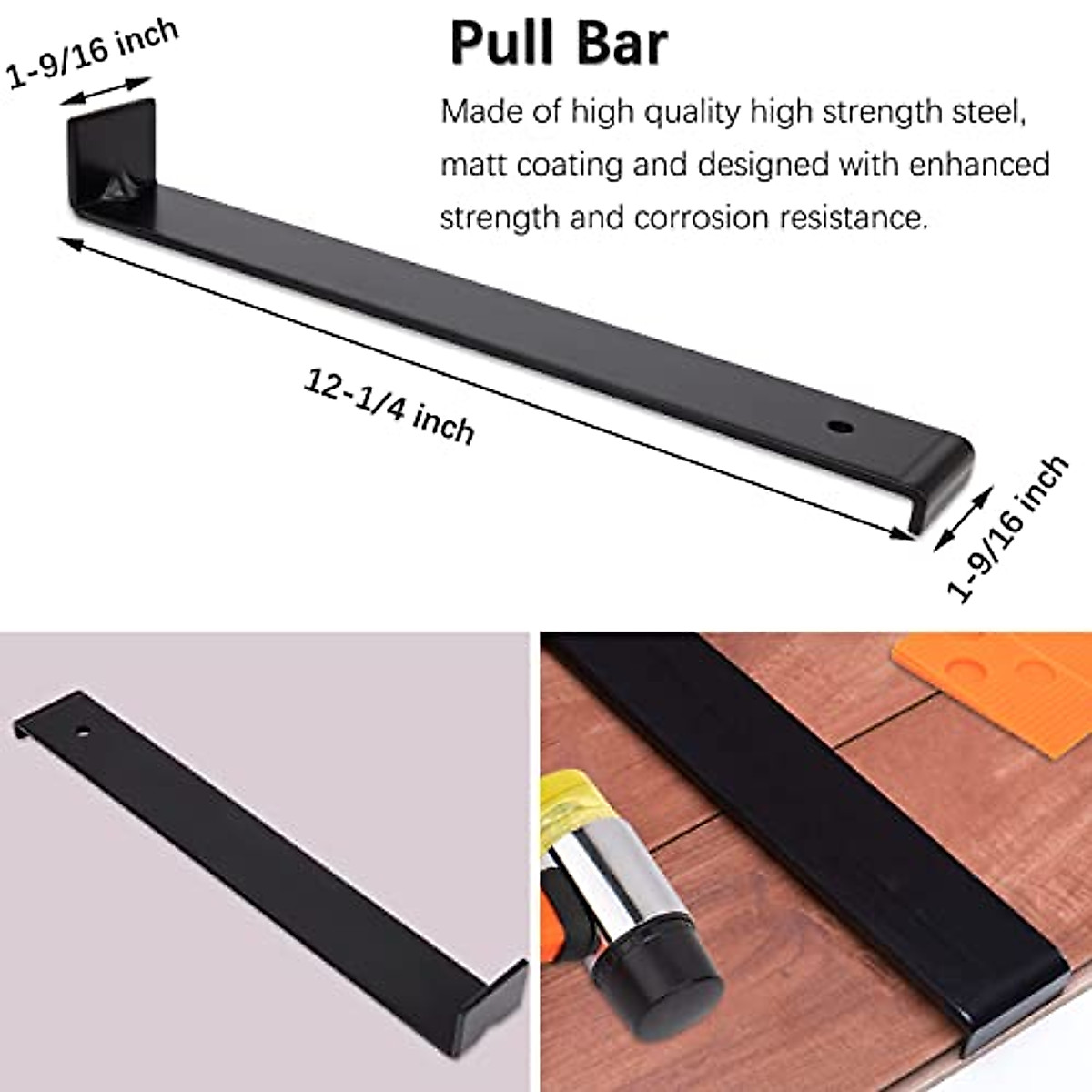Laminate Flooring Tools Installation Kit, Vinyl Plank Flooring Installation Kit,Vinyl Flooring Tools Kit Included Handle Mallet, Pull Bar,Tapping Block and 40pc Spacers