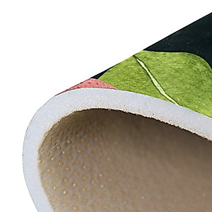 ALAZA Parrot Bird Tropical Palm Tree Leaves Watercolor Area Rug Rugs for Living Room Bedroom 7' x 5'