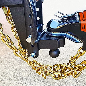 Tnyeobae 35" Trailer Safety Chain with 3/8" Clevis Snap Hook,Grade-70 Heavy Duty Binder Chain(Pack of 2)