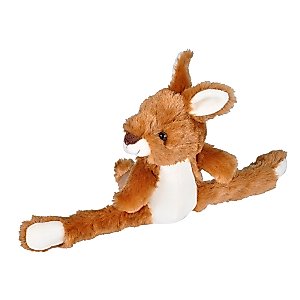 Wild Republic Huggers Kangaroo Plush Toy, Slap Bracelet, Stuffed Animal, Kids Toys, 8"