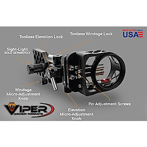 Viper Archery Products Bow Sight Daimondback 5 Pin VDBMT19