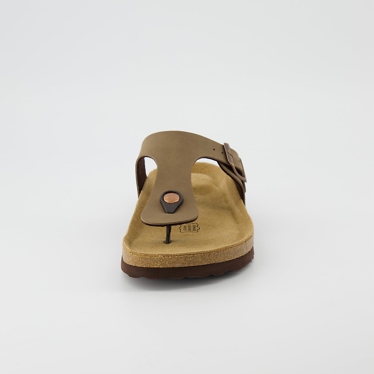 CUSHIONAIRE Women's Leah Cork Footbed Sandal With +Comfort, Brown 9