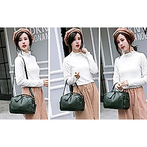 YAQUNICER Elegant PU Leather Handbags And Purses for Women With Bow Decoration Hobo Crossbody Messenger Bag