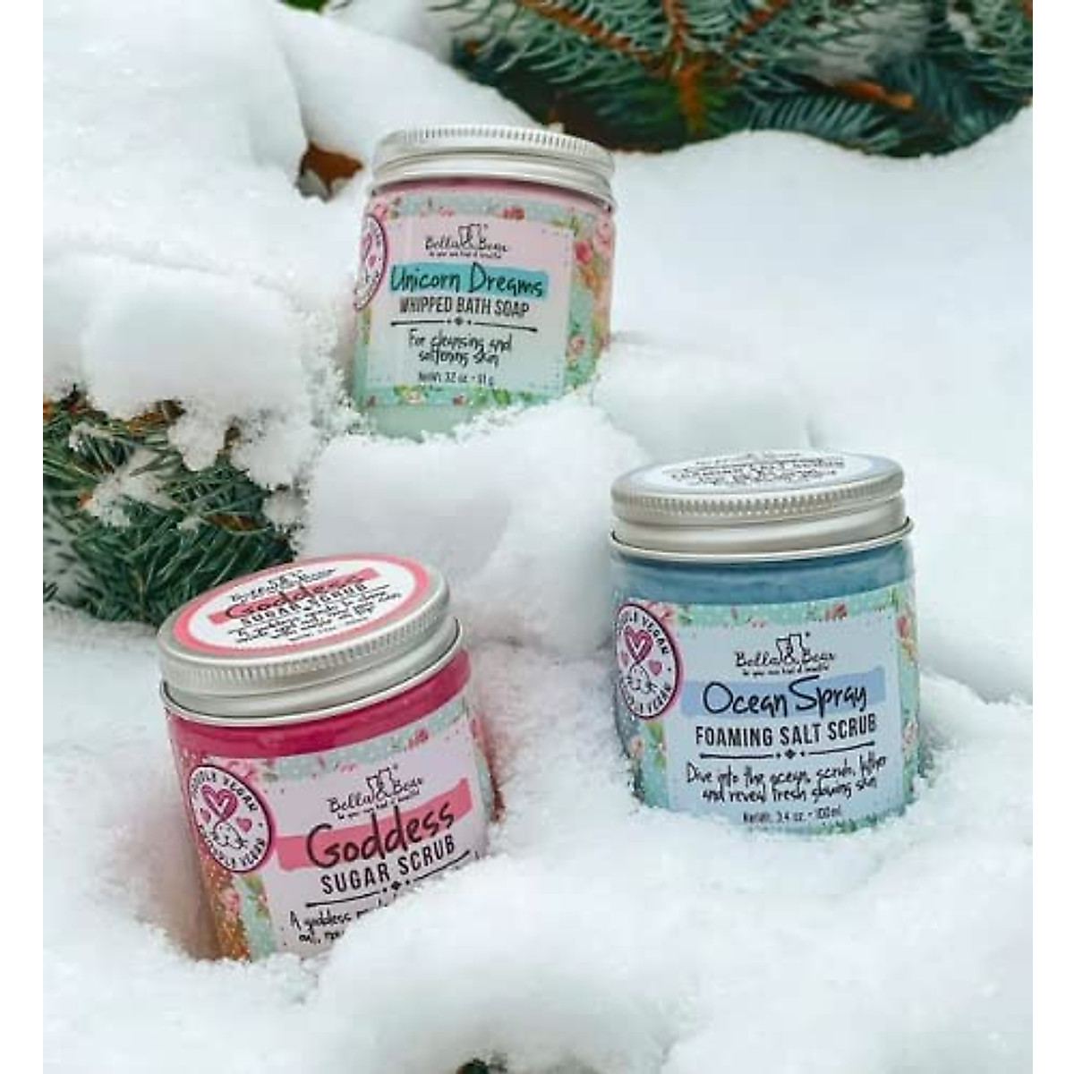 Bella & Bear Ocean Spray Body Scrub - Travel Size - Vegan 3.4oz (3.4 oz) (3.4 oz)