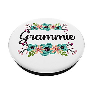Grammie Gifts From Grandkids Floral Personalized Name Gift PopSockets Grip and Stand for Phones and Tablets