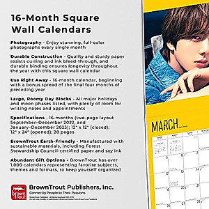 BTS OFFICIAL | 2023 12 x 24 Inch Monthly Square Wall Calendar | BrownTrout | K-Pop Bangtan Boys Music