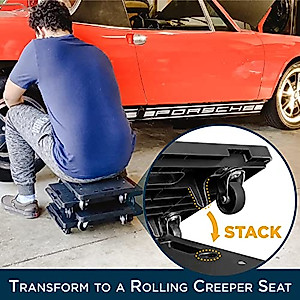 EnnovaTools Furniture Dolly for Moving 2 Pack , Multi-Functional Heavy Duty Interlocking Rolling Mover with Wheels, 450 LBs Capacity, Made in Taiwan