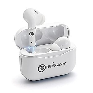 Fusion Beats Bluetooth Wireless Earbuds/Best, USB-C/Noise Cancelling Wireless Sports Earphones/Sweatproof Earbuds for Gym Running/Up to 30 Hours Playtime/Built-in Mic Headsets/for iPhone/Android