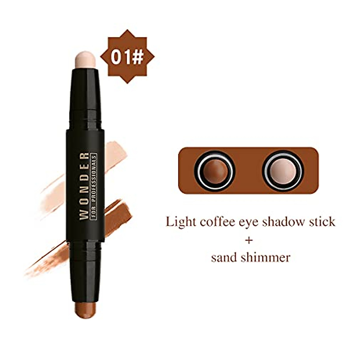 Double-headed Highlight Stick, Contour Stick, Contouring Highlight Stick, Contouring Stick, Concealer, Highlight Stick, Makeup Concealer, Mothers Day Gifts(Dark coffee)