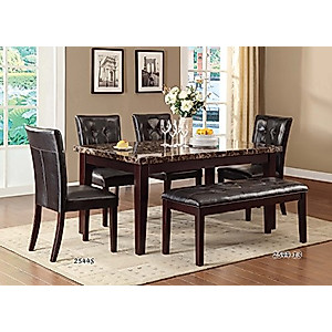 Homelegance Dining Bench, 49-Inch, Western, Dark Brown, Espresso Finish