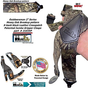 Holdup 2" Wide Outdoorsman Series Break-Up Pattern Suspenders for Men with Composite Plastic USA Patented Gripper Clasp