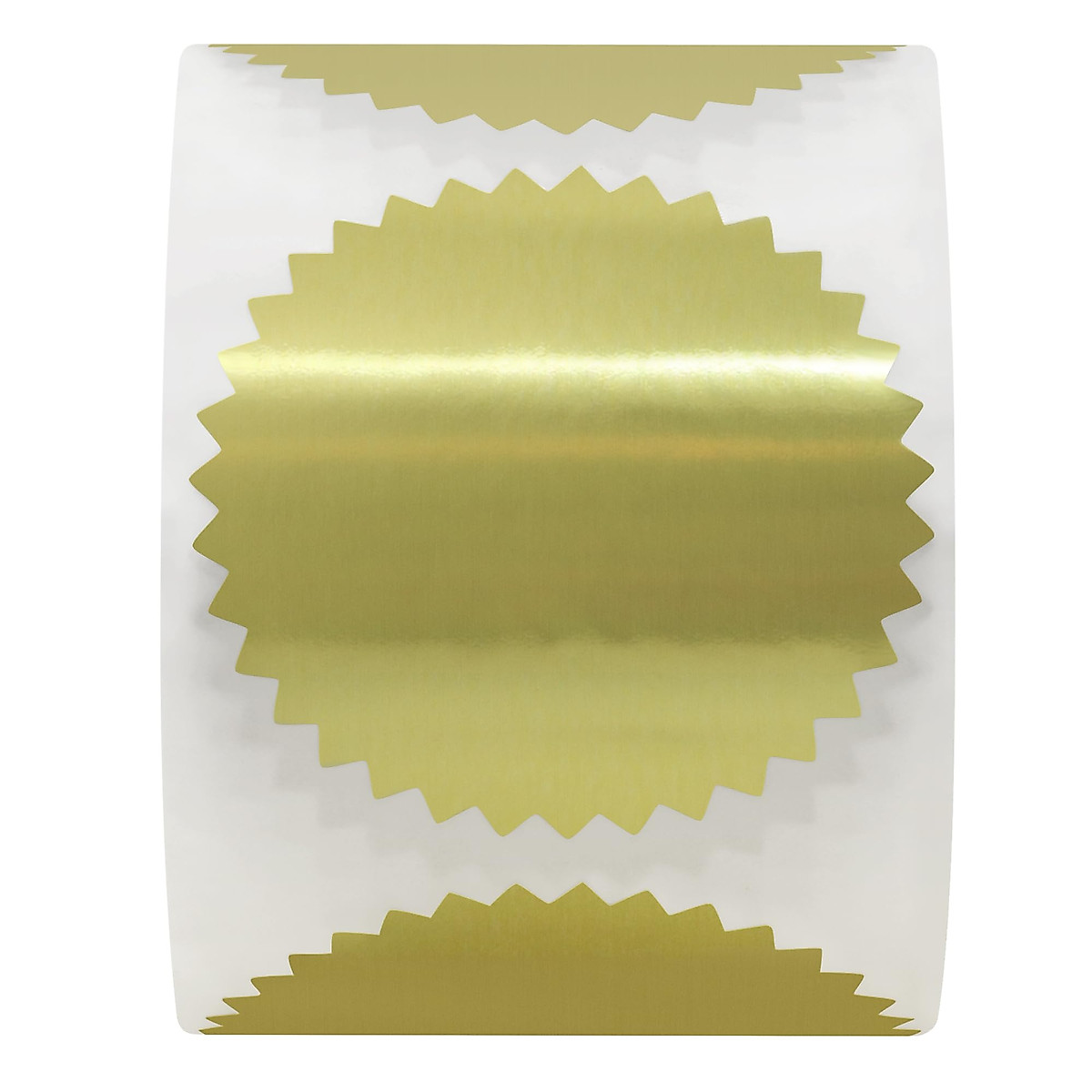 Hycodest 2" Certificate Paper Reward Stickers Embossing Labels 300 Stickers (Gold)