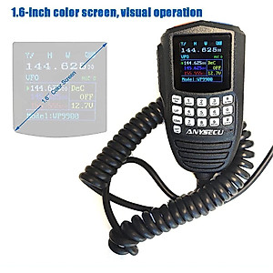 Anysecu WP-9900 Mini Mobile Radio 25W 200 Channels UHF VHF Dual Band Car Base Radio with Programming Cable