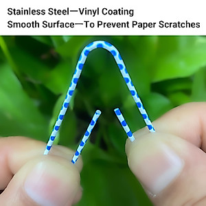 400 PCS Paper Clips, Metal Coated Paperclips, Paper Clips Assorted Sizes Medium & Large, Striped Colored Paper Clips for Teacher Supplies School Supplies Teacher Supplies(1.1", 2")