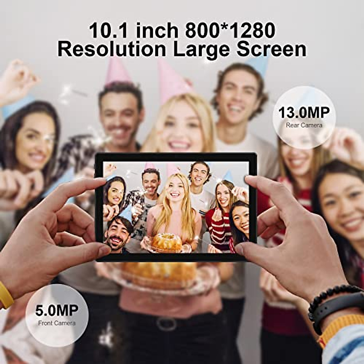 Tablet 10 Inch 3GB RAM, Octa-Core Android 10.0 Tablet, 32GB ROM, 128GB Expansion, 2.4G 5G Dual WiFi, 5MP Front 13MP Rear Camera, 10.1'' HD Touch Screen, Support GPS, Bluetooth