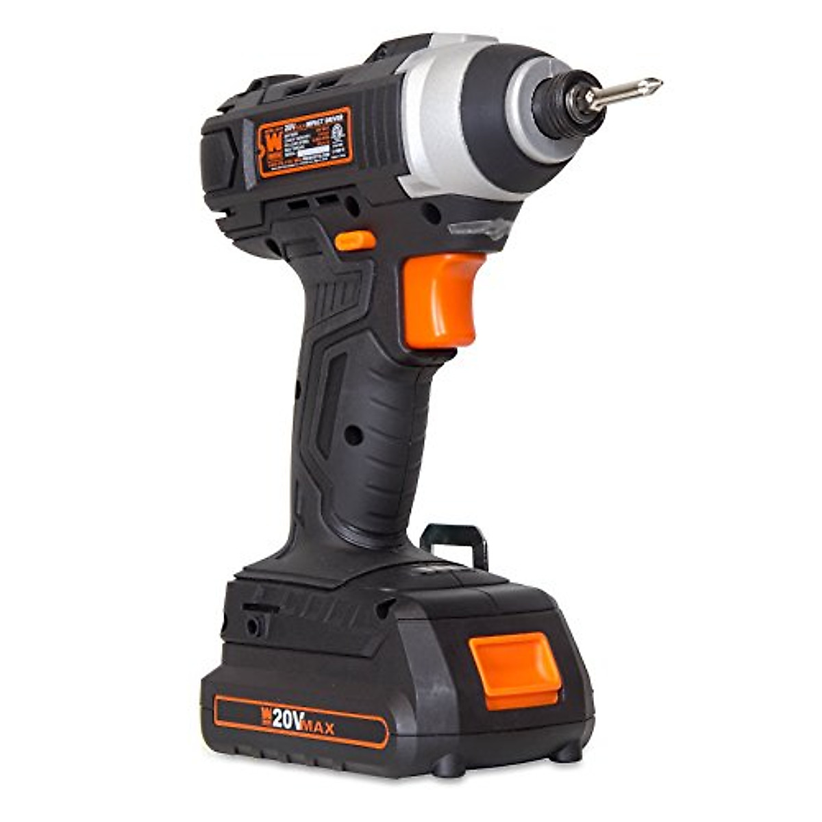 WEN Cordless Impact Driver with 20V Max Battery, Bits, Charger and Carrying Bag (49135)