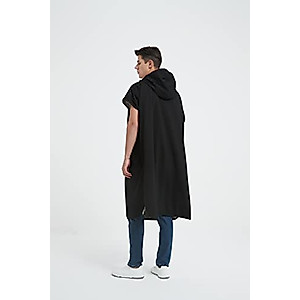 Radia Smart EMF Adult Hooded Poncho - Radiation Blanket, 5G Anti-Radiation, Wearable Faraday Blanket , RF Shielding, WiFi Blocker, Protection Clothing Oversized Black