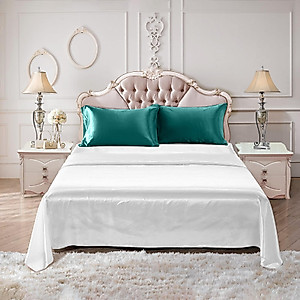 2 Packs Silk Pillow Cases, Satin Pillowcase for Hair and Skin, Pillowcases Standard Size Set of 2, Luxury Soft Satin Pillowcovers 20x30 Inches, for Women Men