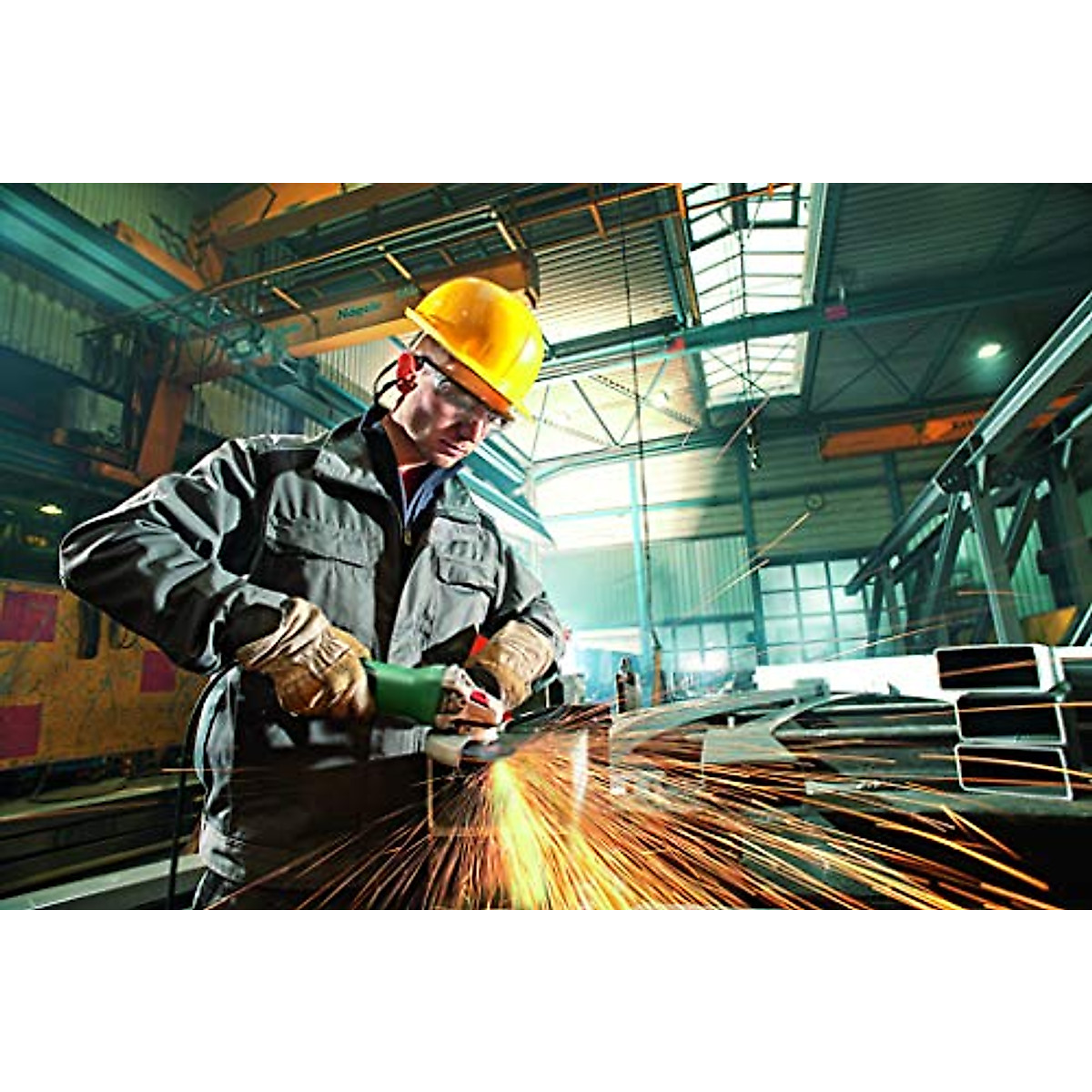 Metabo 6-Inch Angle Grinder | 13.5 Amp | 9,600 RPM | Electronics | Non-locking Paddle Switch | WEP 15-150 Quick