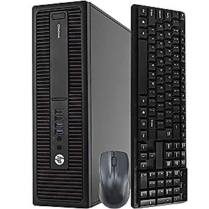 HP 800 G2 SFF Computer Desktop PC, Intel Core i5-6500 3.2GHz Processor, 16GB Ram, 512GB M.2 SSD, Wireless Keyboard & Mouse, WiFi | Bluetooth, HP Dual 23.8 LCD Monitor, Windows 10 Pro (Renewed)